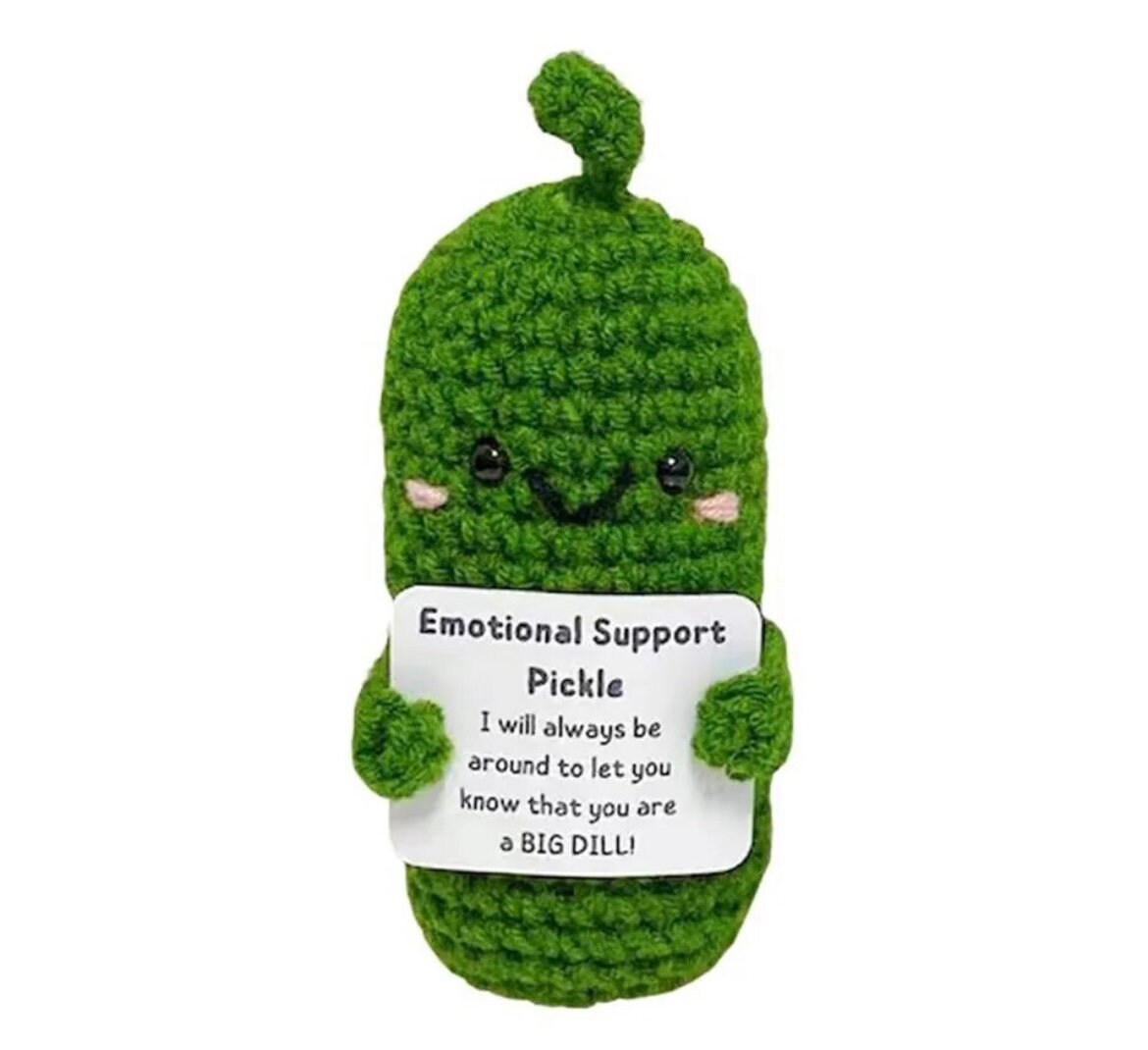 Emotional Support Pickle Cute Crochet Pickled Cucumber - Etsy