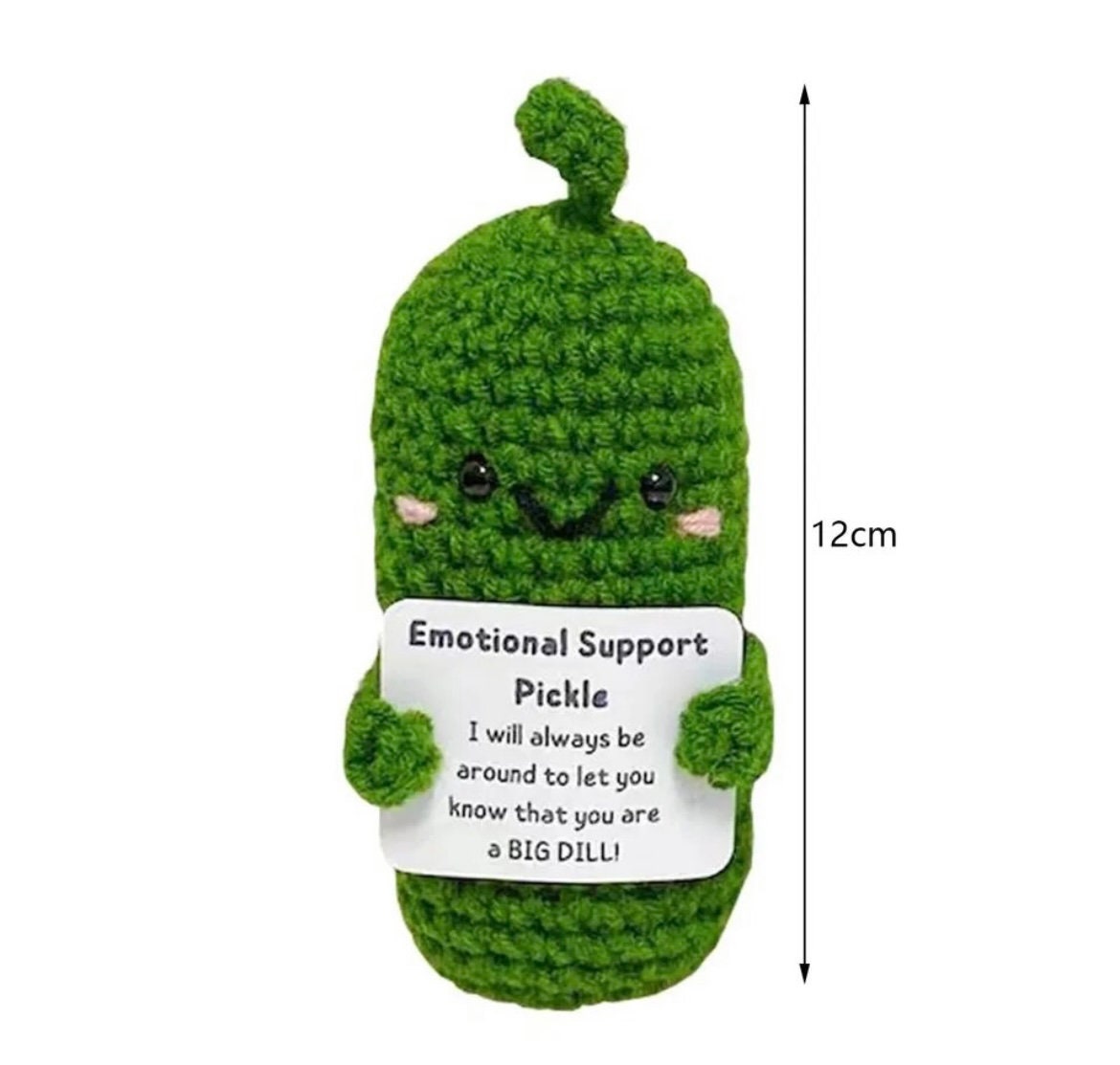 Emotional Support Pickle Cute Crochet Pickled Cucumber - Etsy