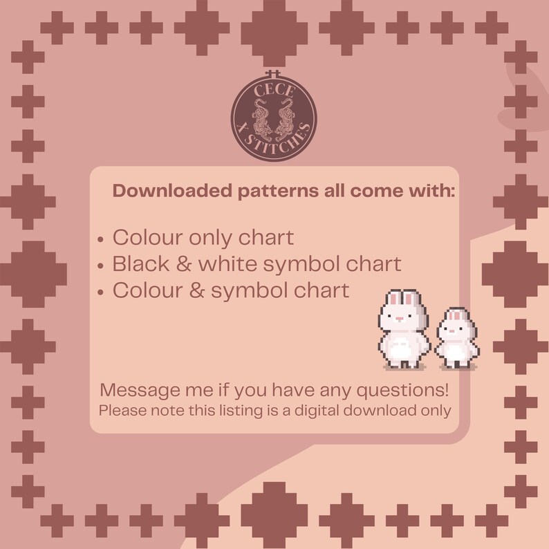 FFXIV Final Fantasy 14 Loporrit Puddingway Cross Stitch Pattern PDF - Etsy