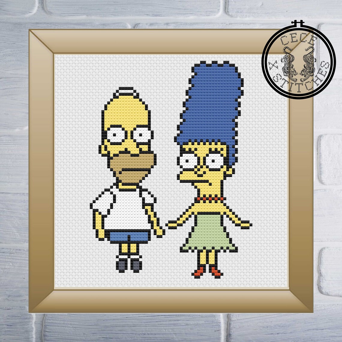 Chibi Simpsons, Cute Homer and Marge Cross Stitch Pattern, PDF Download ...
