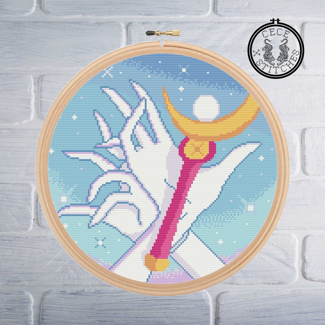SAILOR MOON Hands Cross Stitch Design Pattern PDF Colourful - Etsy