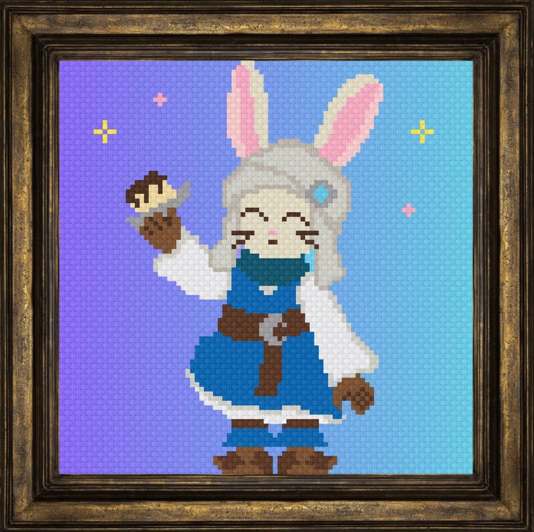 FFXIV Final Fantasy 14 Loporrit Puddingway Cross Stitch Pattern PDF - Etsy