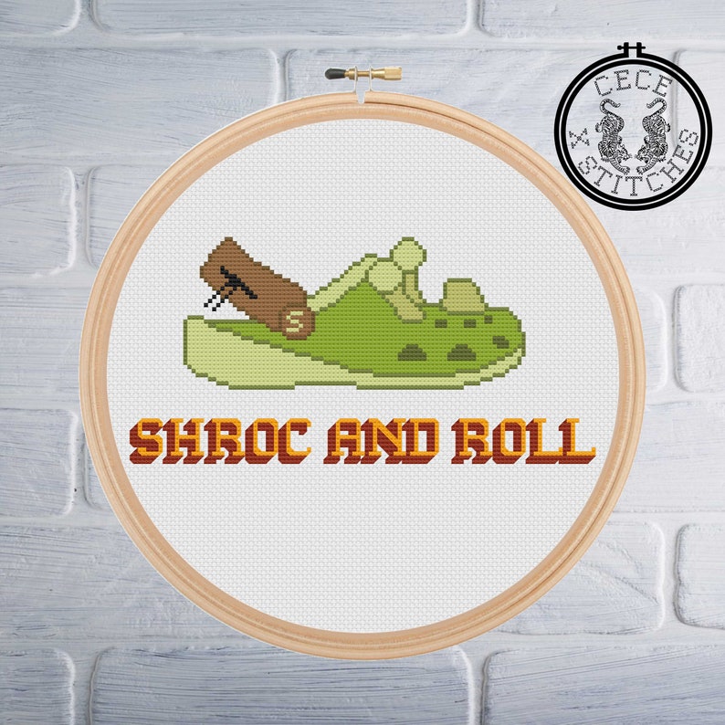 Shrek SHROCS, Shroc and Roll, Cross Stitch Pattern, PDF Download - Etsy