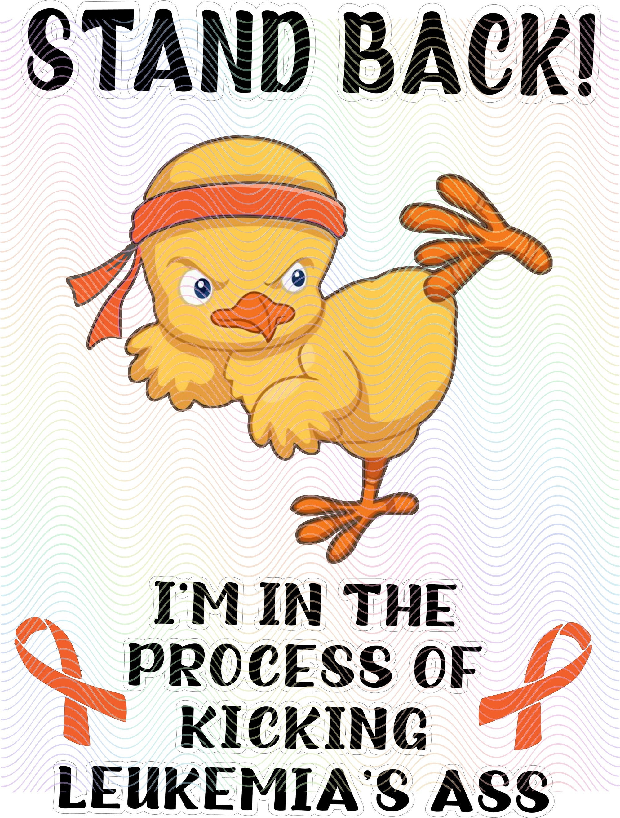 Leukemia Fight / Cancer Awareness / Orange Ribbon / Chicken SVG - Etsy