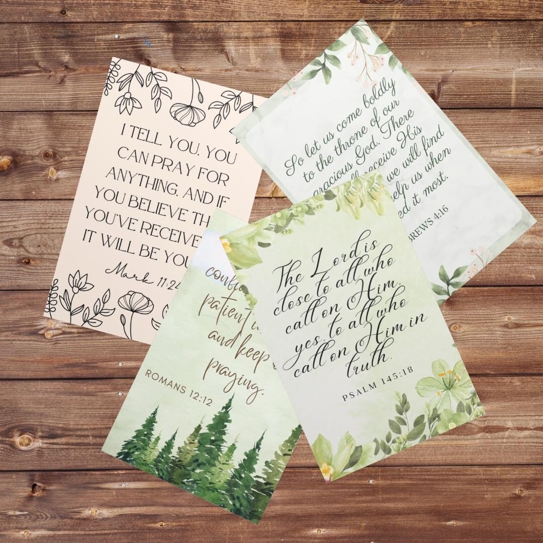 PRINTABLE Prayer Scripture Cards - Etsy