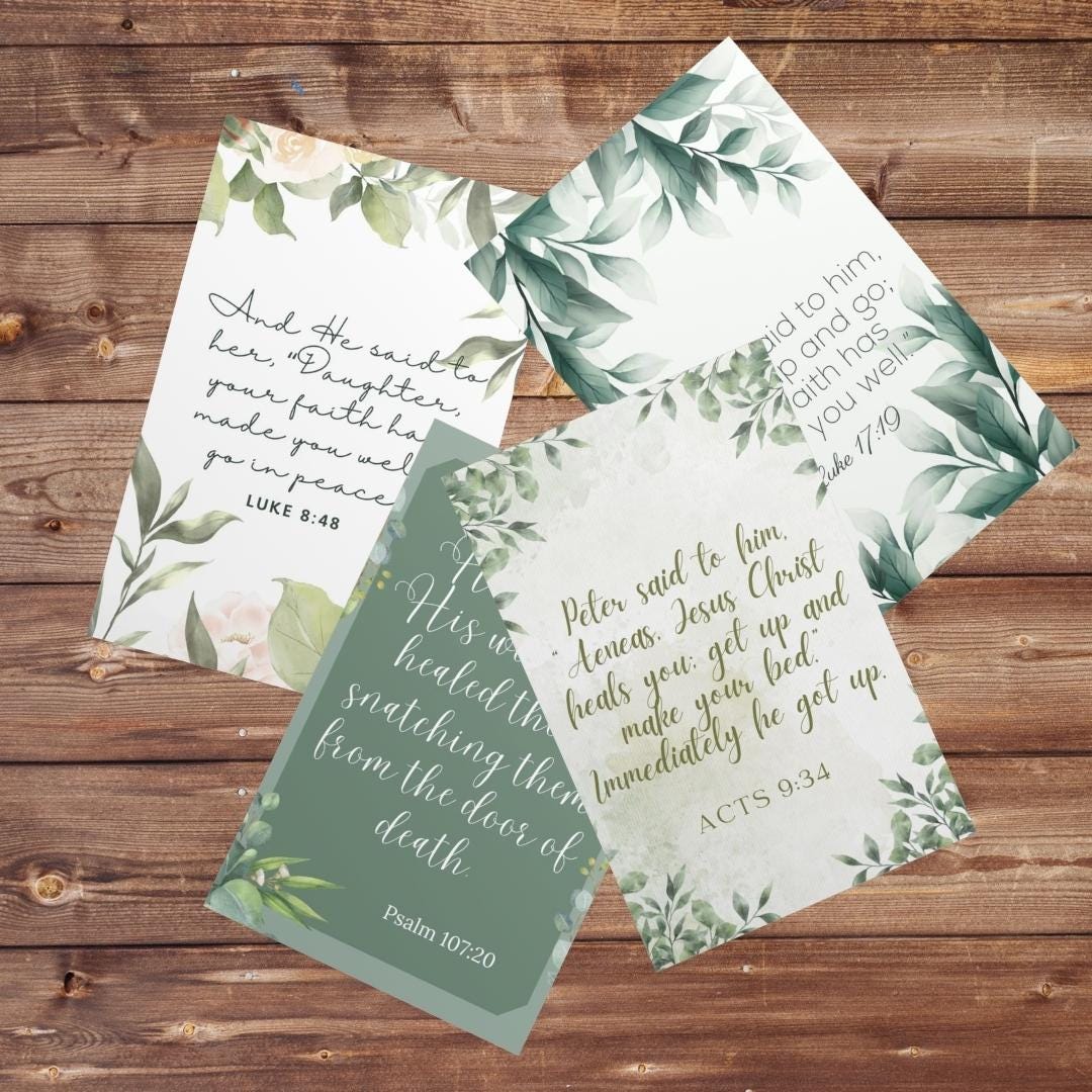 PRINTABLE Healing Scripture Cards - Etsy