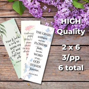 PRINTABLE Bookmarks W/scriptures on the Word - Etsy