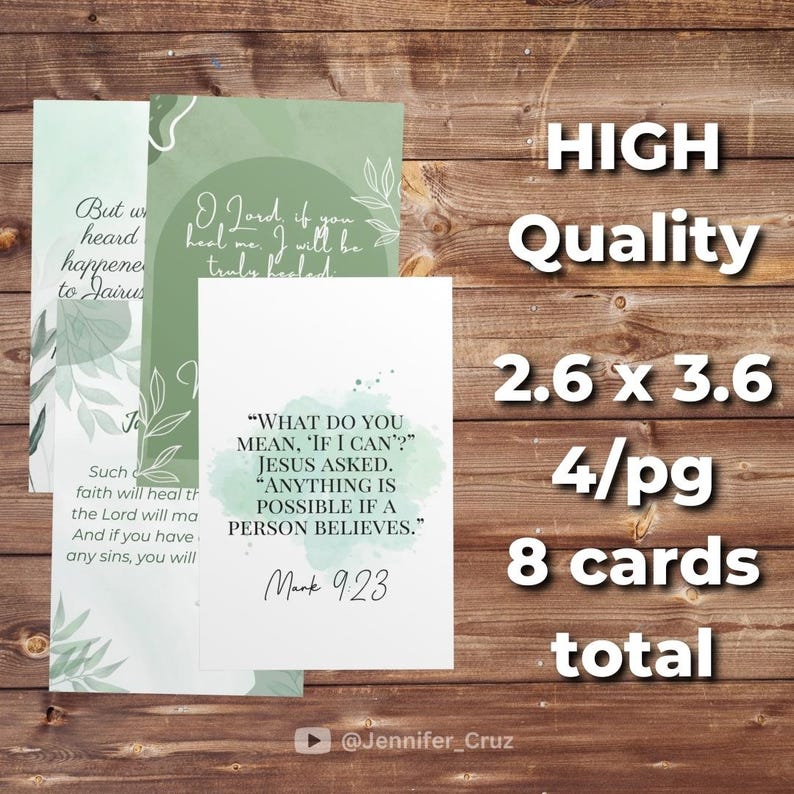 PRINTABLE Healing Scripture Cards - Etsy