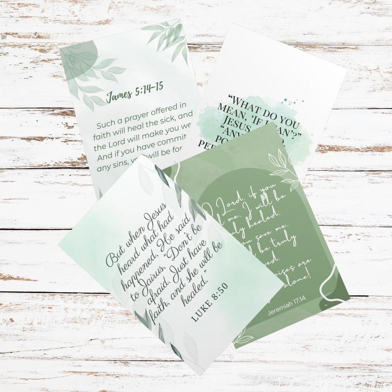PRINTABLE Healing Scripture Cards - Etsy Canada