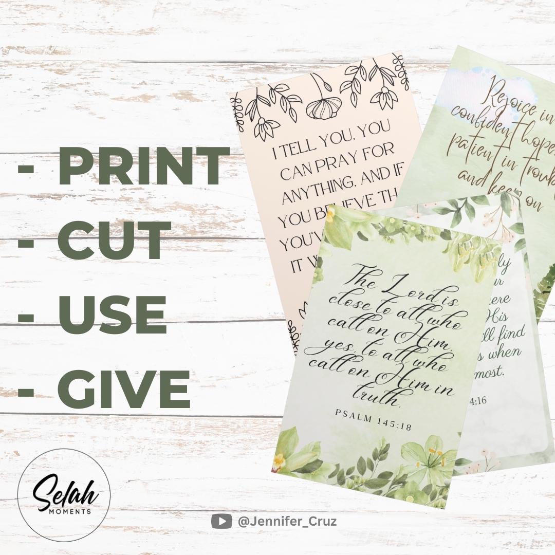 PRINTABLE Prayer Scripture Cards - Etsy
