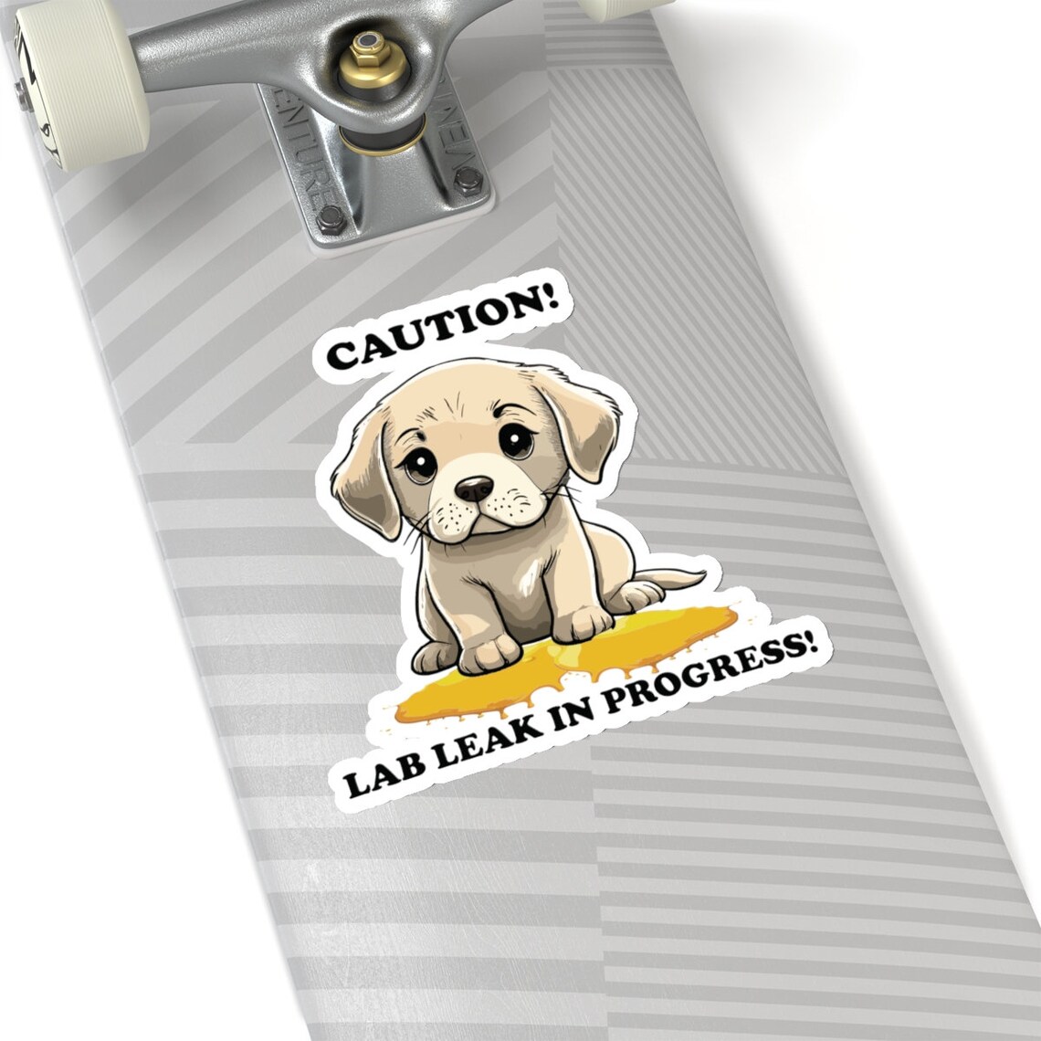 Caution! Lab Leak in Progress Cut Lab Puppy Kiss-cut Stickers- Labrador ...