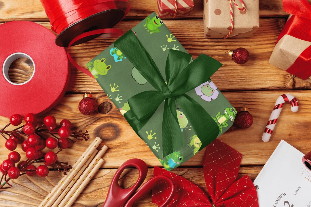 Gift Frog Wrap Papers, Funny Frog Wrap Paper, Perfect Funny Wrapping ...
