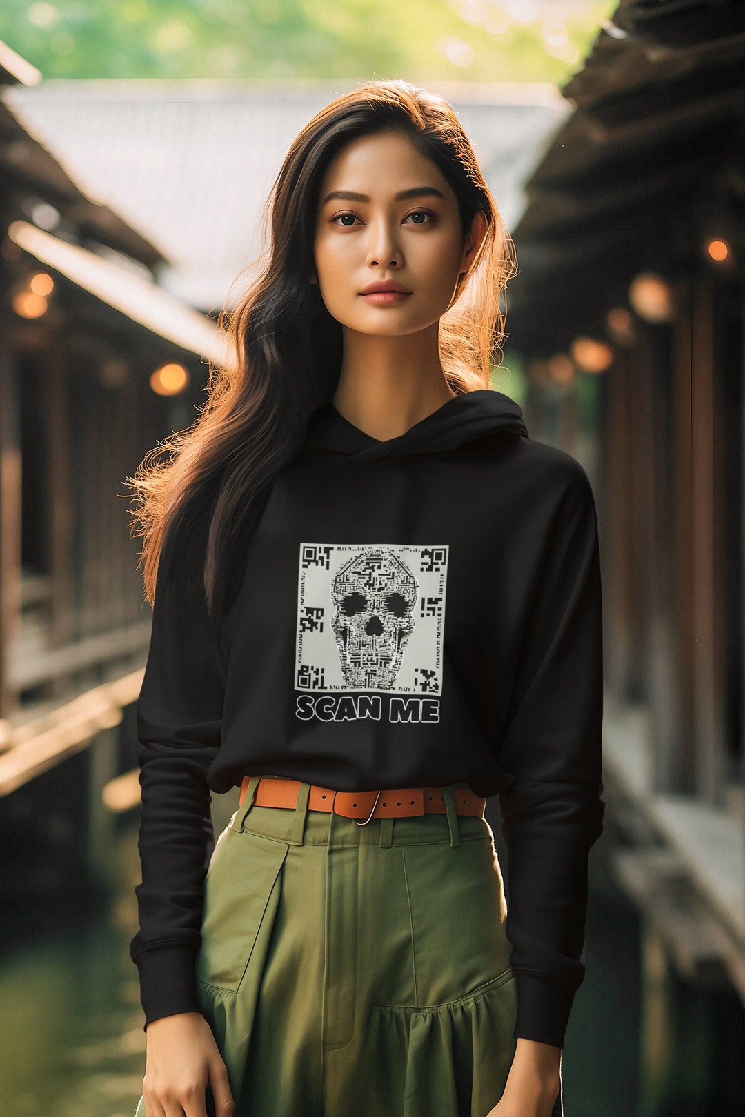 Skeleton Scan Me Hoodie, Code QR Skeleton ,funny QR Code Skeleton ...