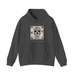 Skeleton Scan Me Hoodie, Code QR Skeleton ,funny QR Code Skeleton ...