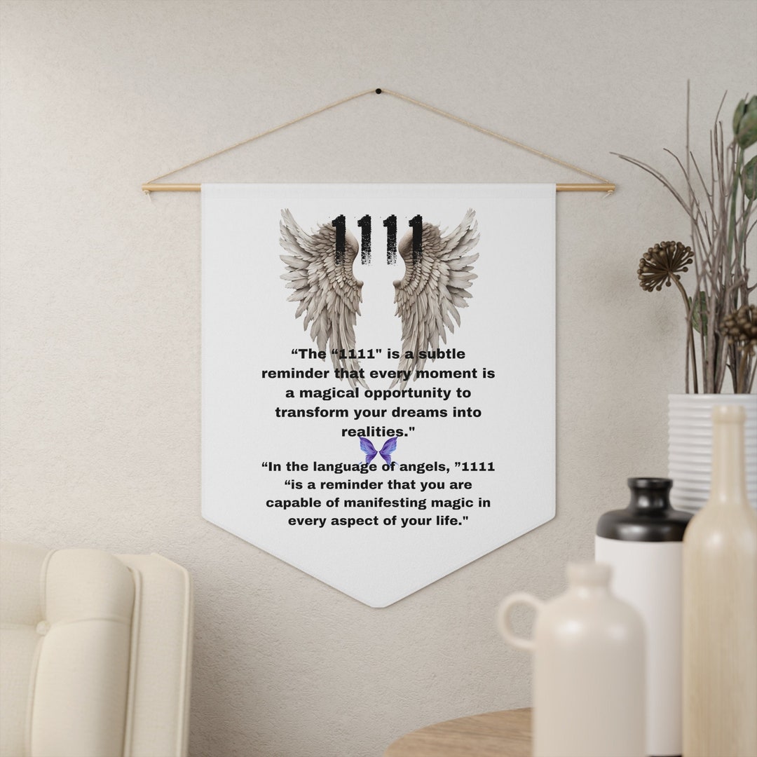1111 Angelic Message Pennant Banner - Spiritual Room Decor - Etsy
