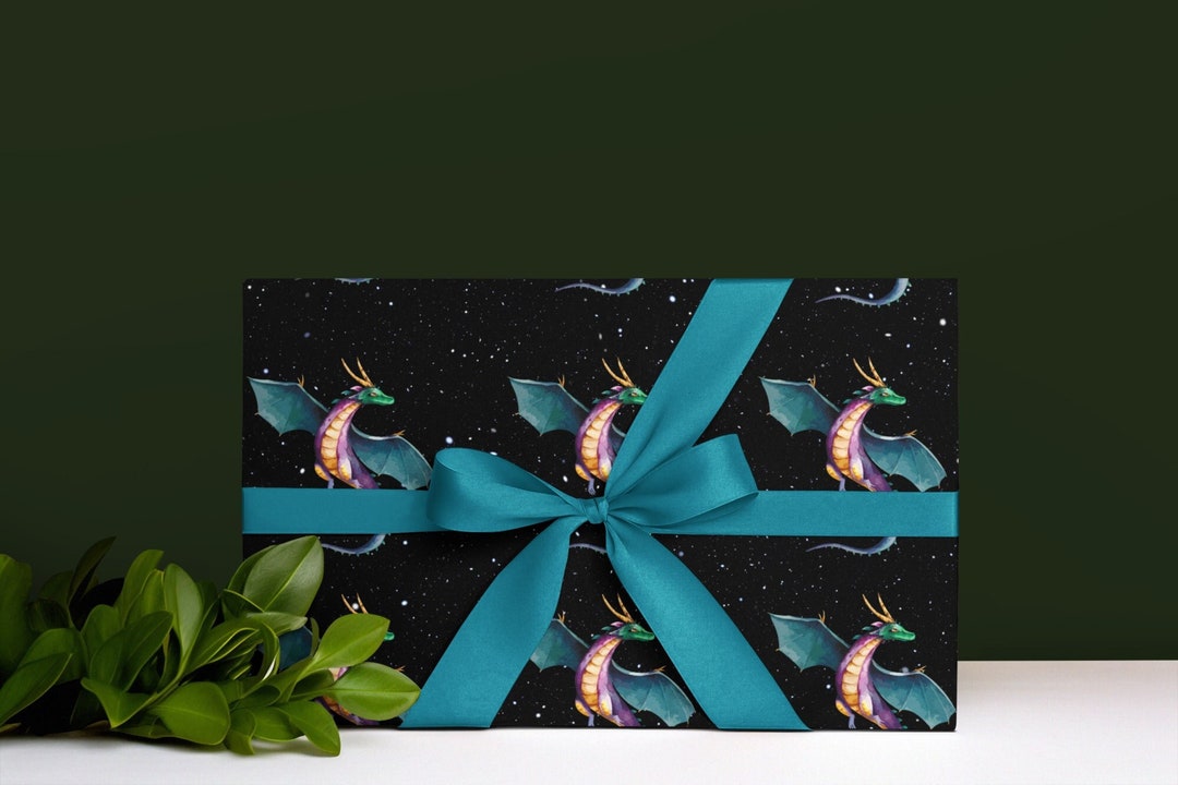 Real Photo Universe With Dragons Wrapping Paper, Gift Wrapping Paper ...