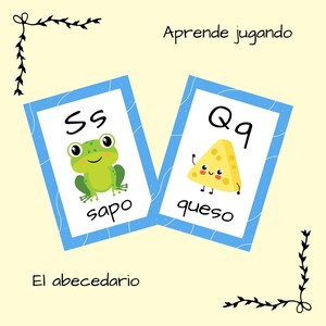 Tarjetas Didácticas Del Abecedario Edades De 2-6 letras Mayúsculas Y ...