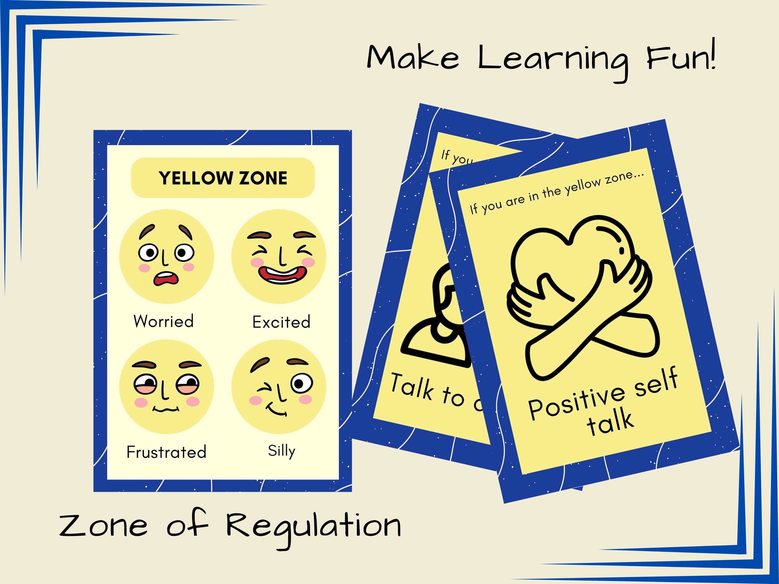 Zone of Regulation Flashcards Kid-friendly Learning Explore Regulations ...