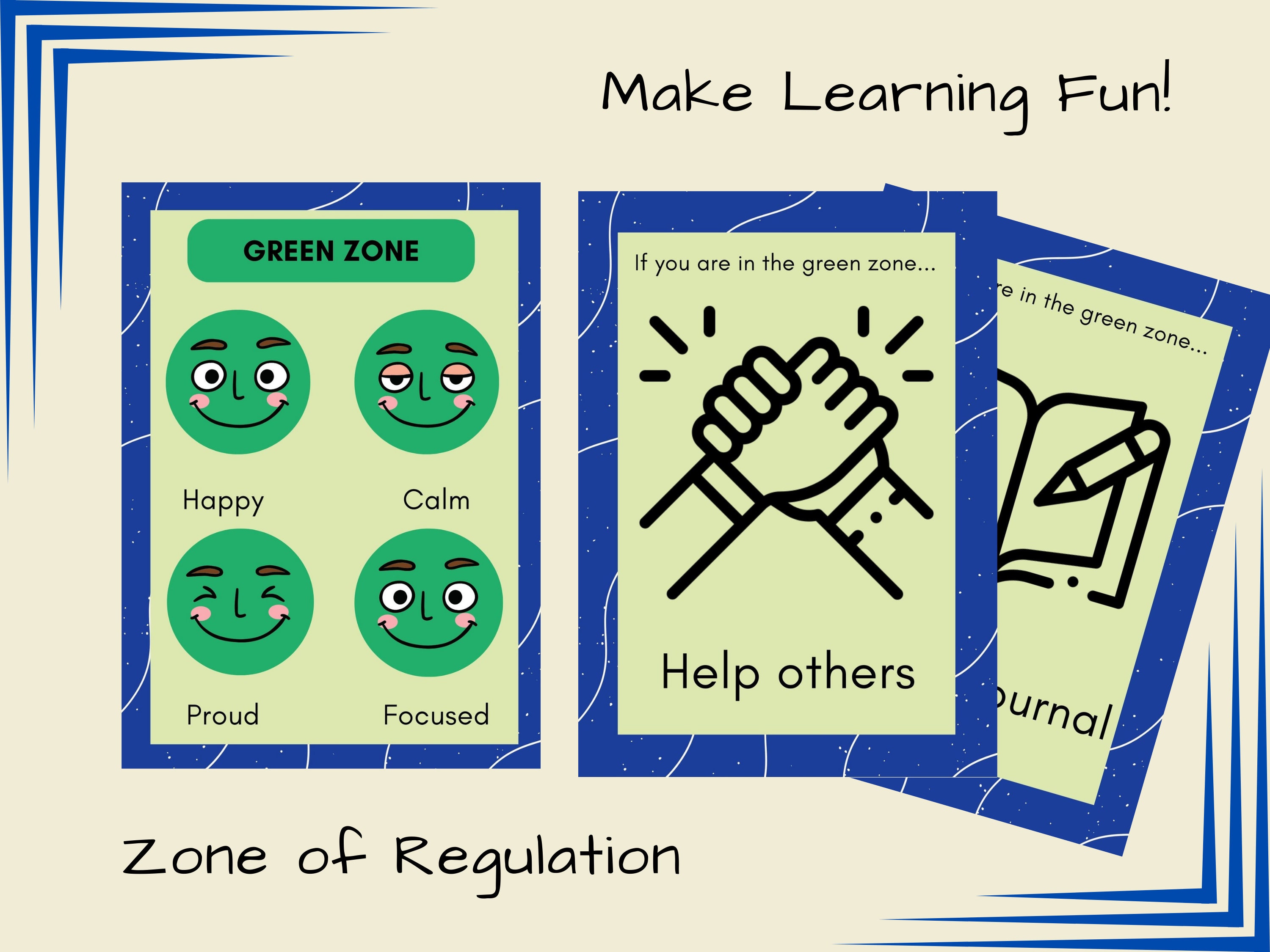 Zone of Regulation Flashcards Kid-friendly Learning Explore Regulations ...