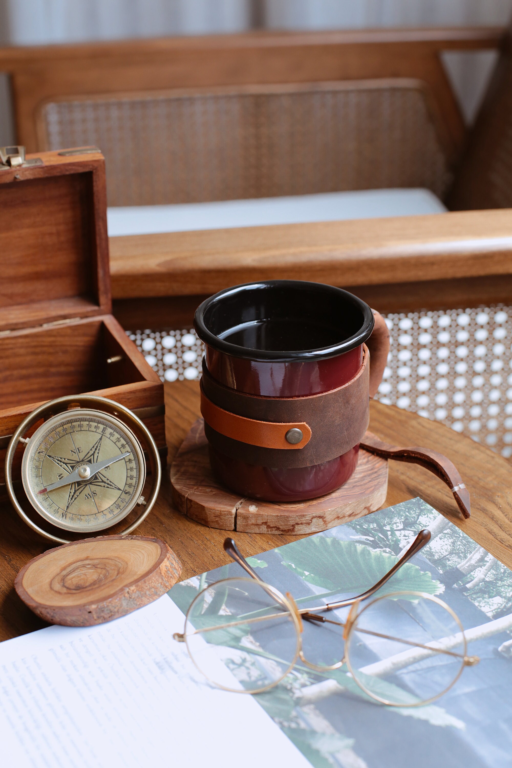 Customize Leather Cup Personalized Enamel Mug Coffie Cup - Etsy