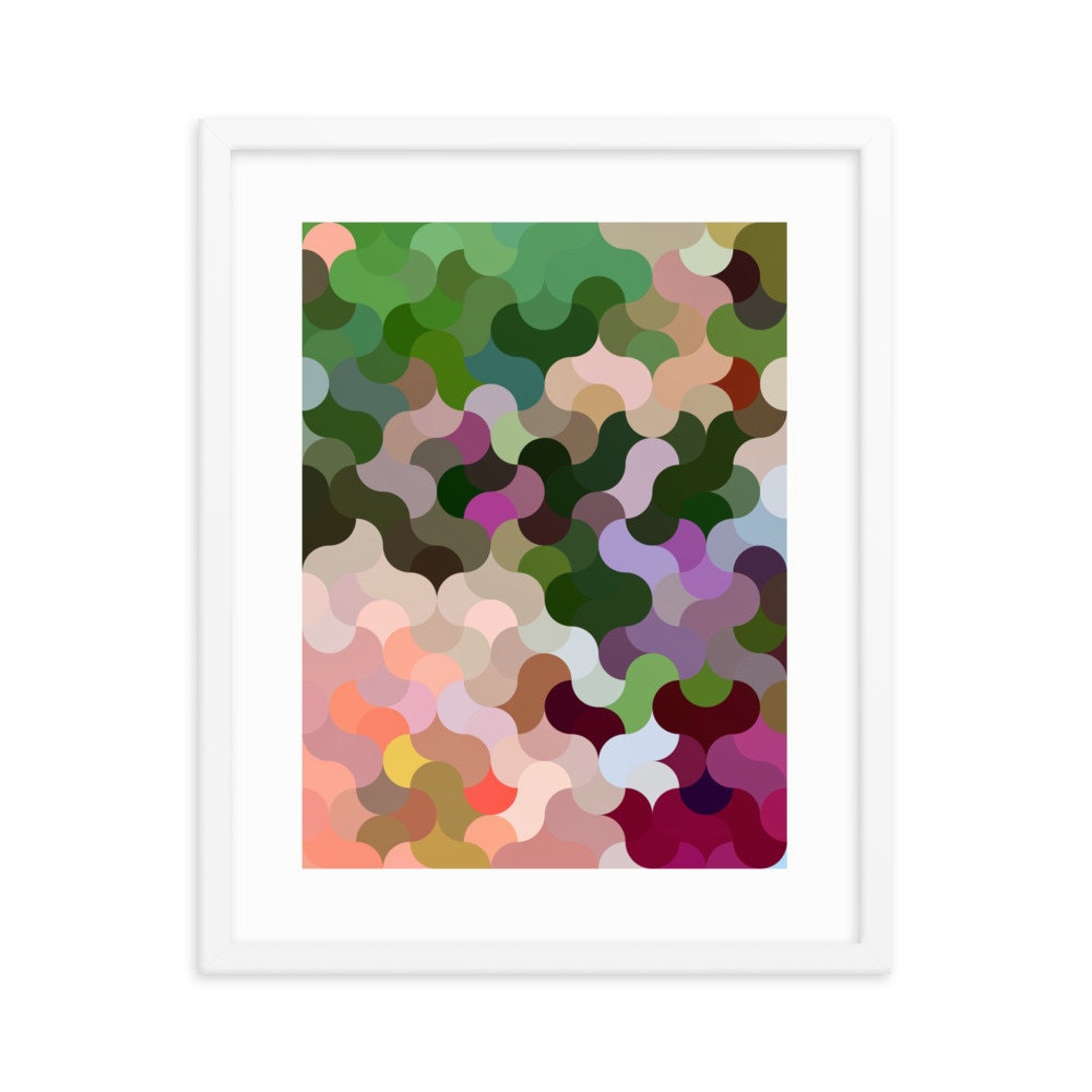 Framed Poster Colorful Tessellation - Etsy