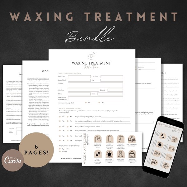 Waxing Consent Forms - Etsy