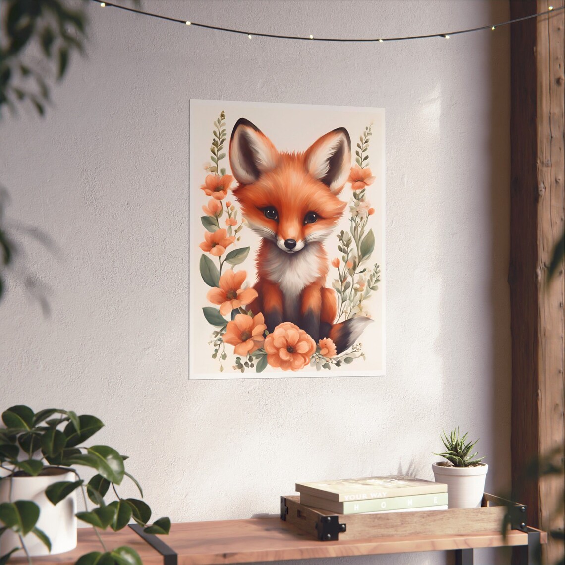 Baby Fox Nursery Matte Vertical Posters - Etsy