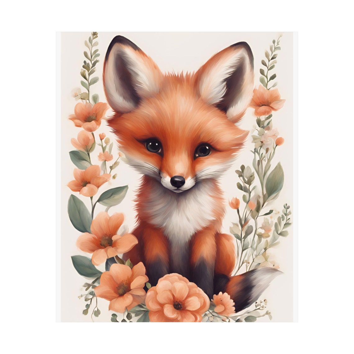 Baby Fox Nursery Matte Vertical Posters - Etsy