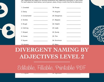Divergent Naming by Letter Speech Therapy Worksheet | Fillable ...