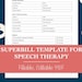 Superbill Template for Speech Therapy (editable, Fillable, Printable ...