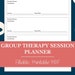 Group Therapy Session Planner Worksheet for Speech Therapy (editable ...