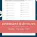 Divergent Naming by Letter Worksheet for Speech Therapy (editable ...