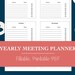 Yearly Meeting Planner for Speech Therapy (editable, Fillable ...
