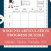 R Sound Articulation Progress Worksheets Bundle for Speech Therapy ...