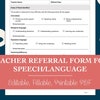 Teacher Referral Form for Speech Therapy (editable, Fillable, Printable ...