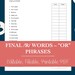 Final /R/ Words “OR” Phrases Worksheet for Speech Therapy (editable ...