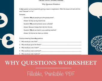 How Questions Worksheet for Speech Therapy Fillable, Printable PDF With ...