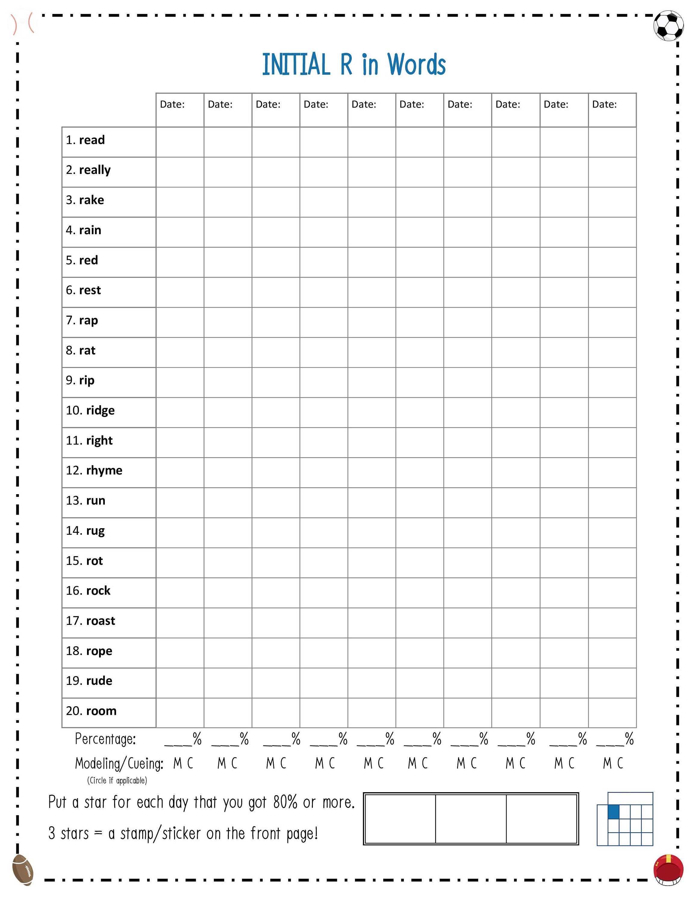 R Sound Articulation Progress Worksheets Bundle for Speech Therapy ...