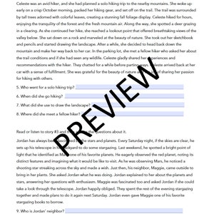 WH- Questions for Reading Comprehension Worksheet for Speech Therapy ...