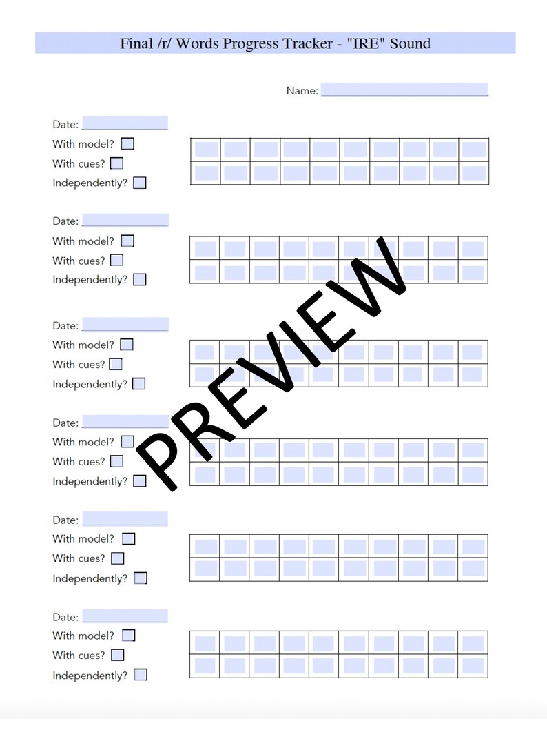 Final /R/ Words “IRE” Sound Worksheet for Speech Therapy (editable ...
