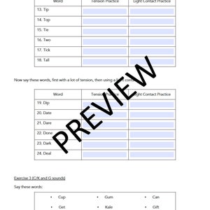 Intro to Light Contacts Worksheet for Speech Therapy (editable ...