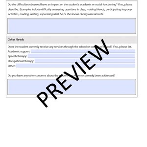 Teacher Referral Form for Speech Therapy (editable, Fillable, Printable ...
