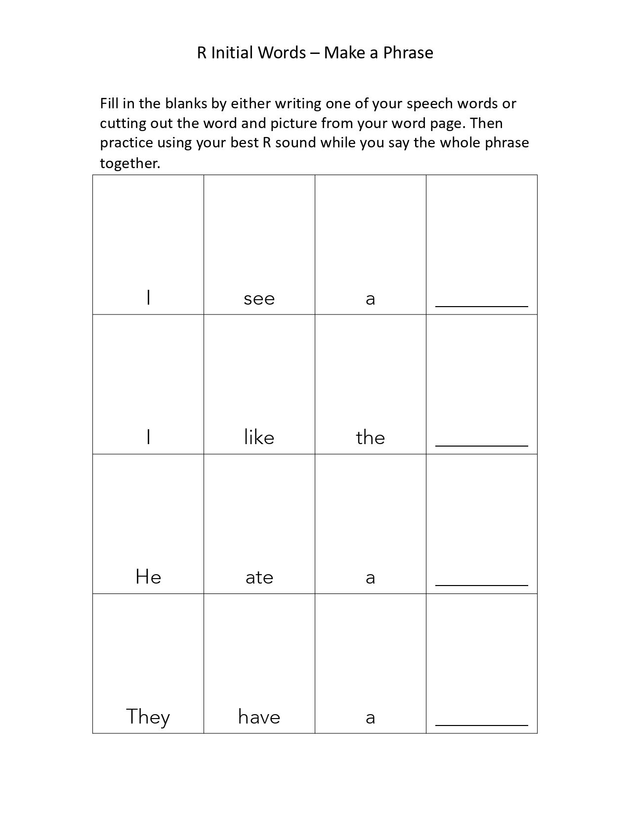 Vocalic /R/ Worksheets Bundle for Speech Therapy (editable, Fillable ...