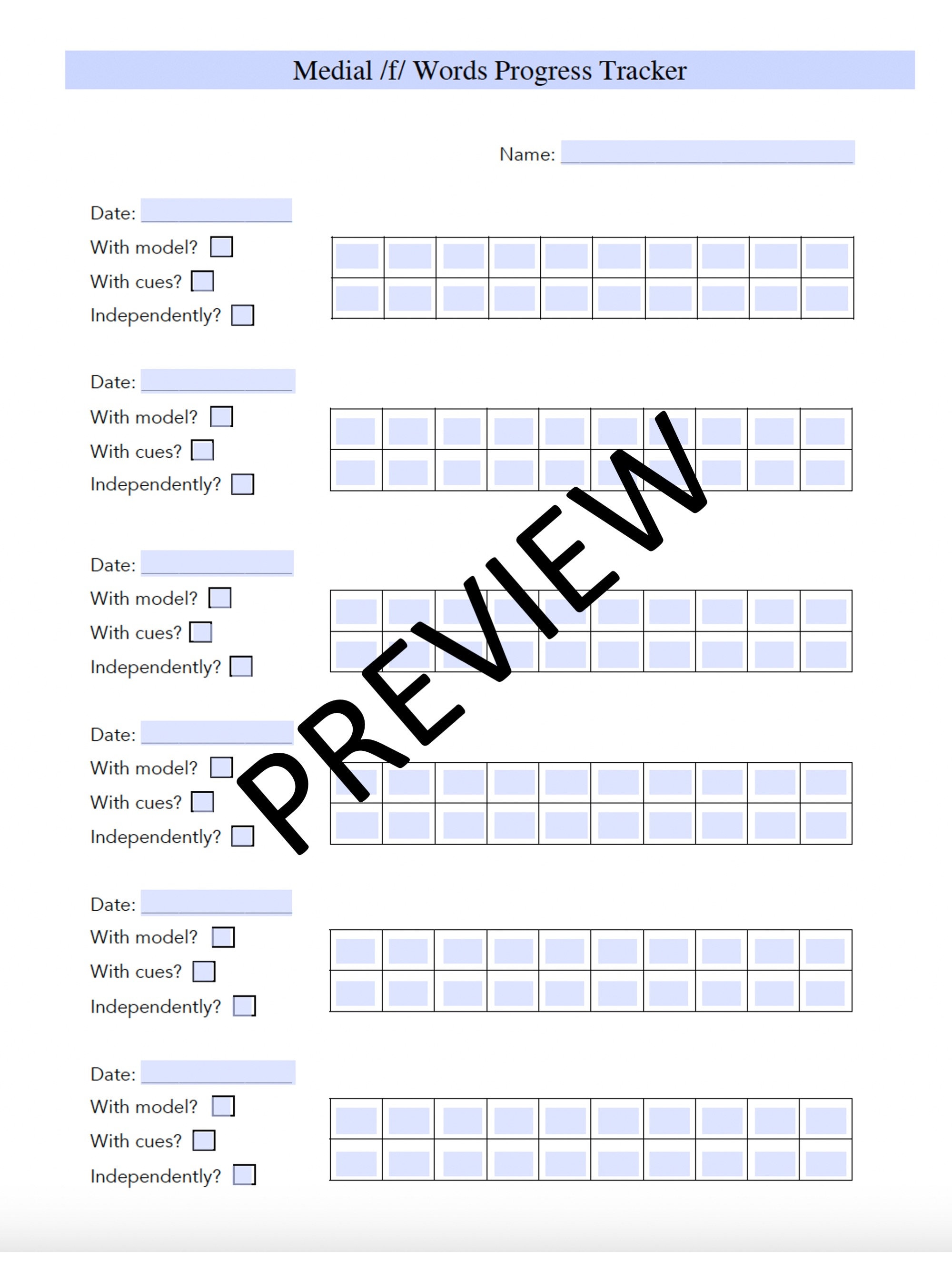 Medial F Words Worksheet for Speech Therapy (printable PDF) - Etsy