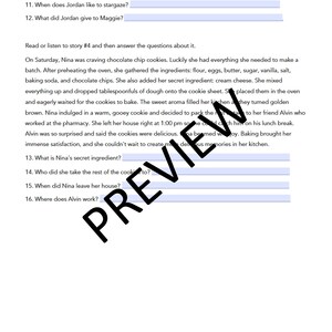 WH- Questions for Reading Comprehension Worksheet for Speech Therapy ...