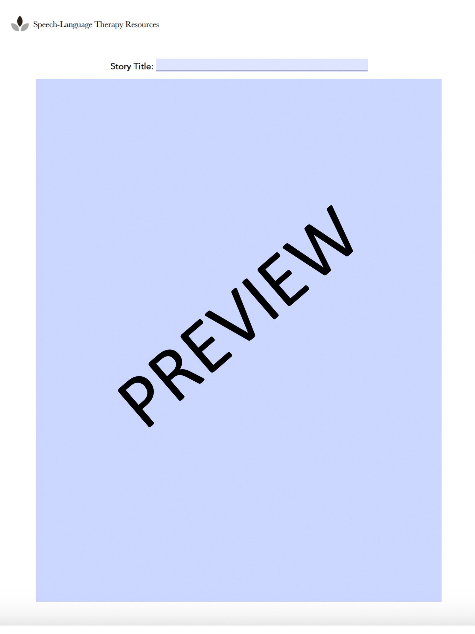 Story Telling Organizer Worksheet for Speech Therapy (editable ...