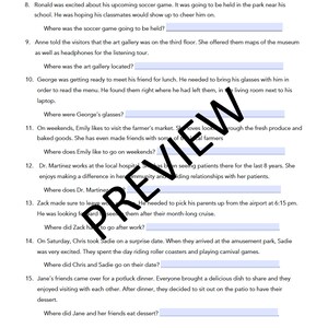 Where Questions Worksheet for Speech Therapy (editable, Fillable ...
