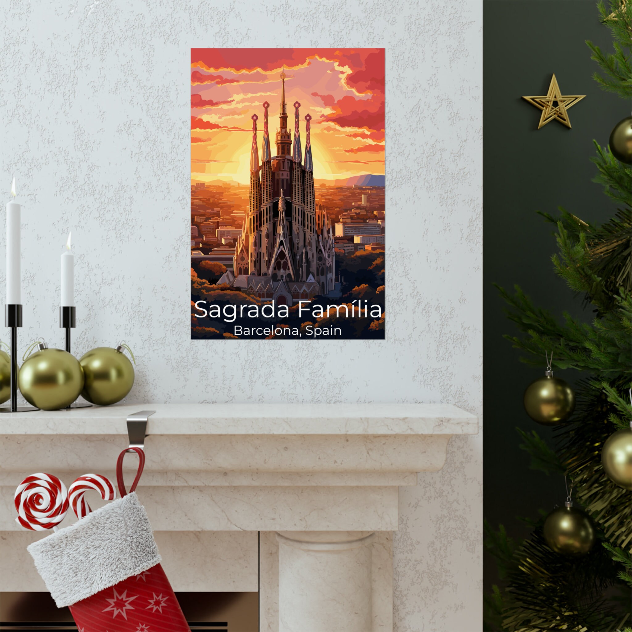 Sagrada Família Poster, Barcelona Poster, Sagrada Família Print ...