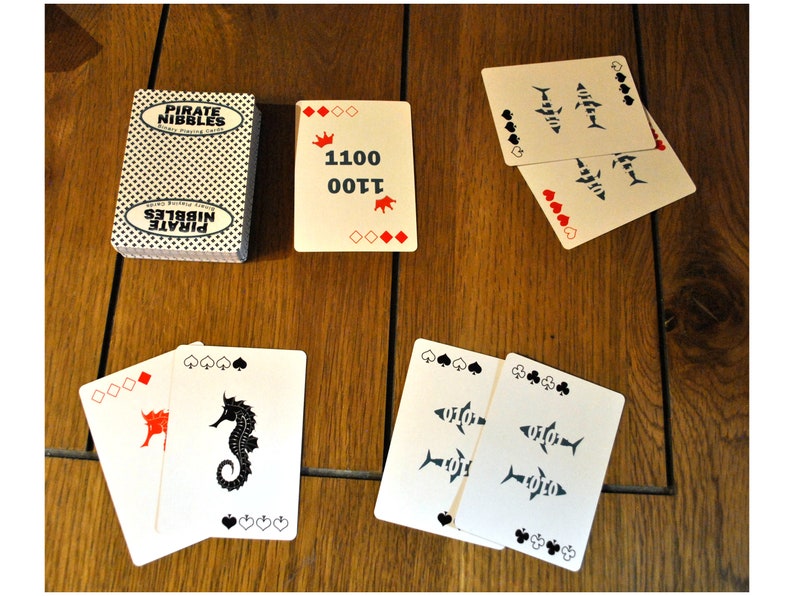 2 Decks of Pirate Nibbles the Binary Numbered Playing Cards That'll ...