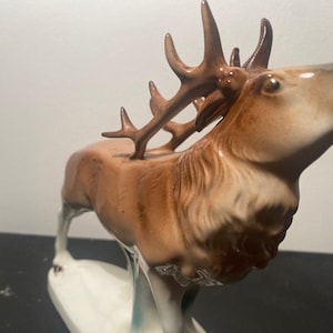 Vintage West German Pottery Stag Figurine: PM&M Mid-century Ornament - Etsy